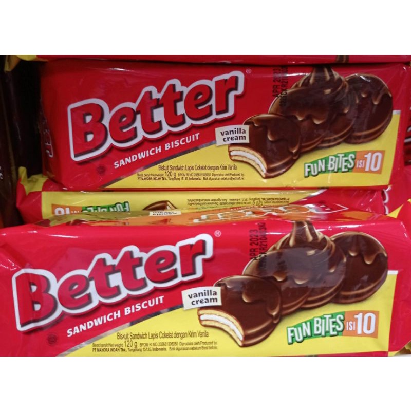 Jual biskuit cokelat better isi 10 | Shopee Indonesia