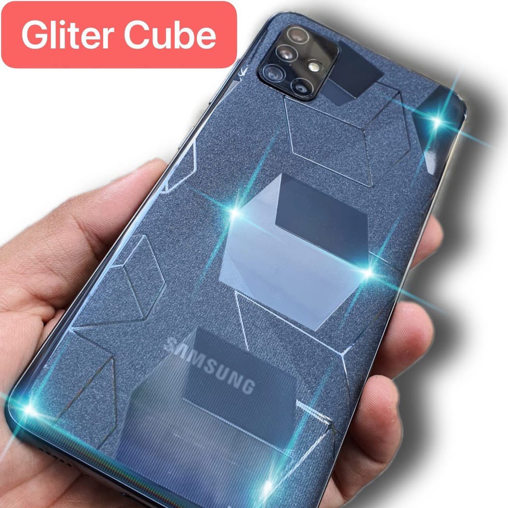 Jual (Moza) GARSKIN SKIN GLITER CUBE 3D XIAOMI REDMI 8 8A PRO 9 9A 9C ...