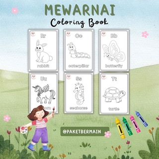 Jual [PDF] 127 Halaman Printable Lembar Mewarnai Anak PAUD TK Mewarnai ...