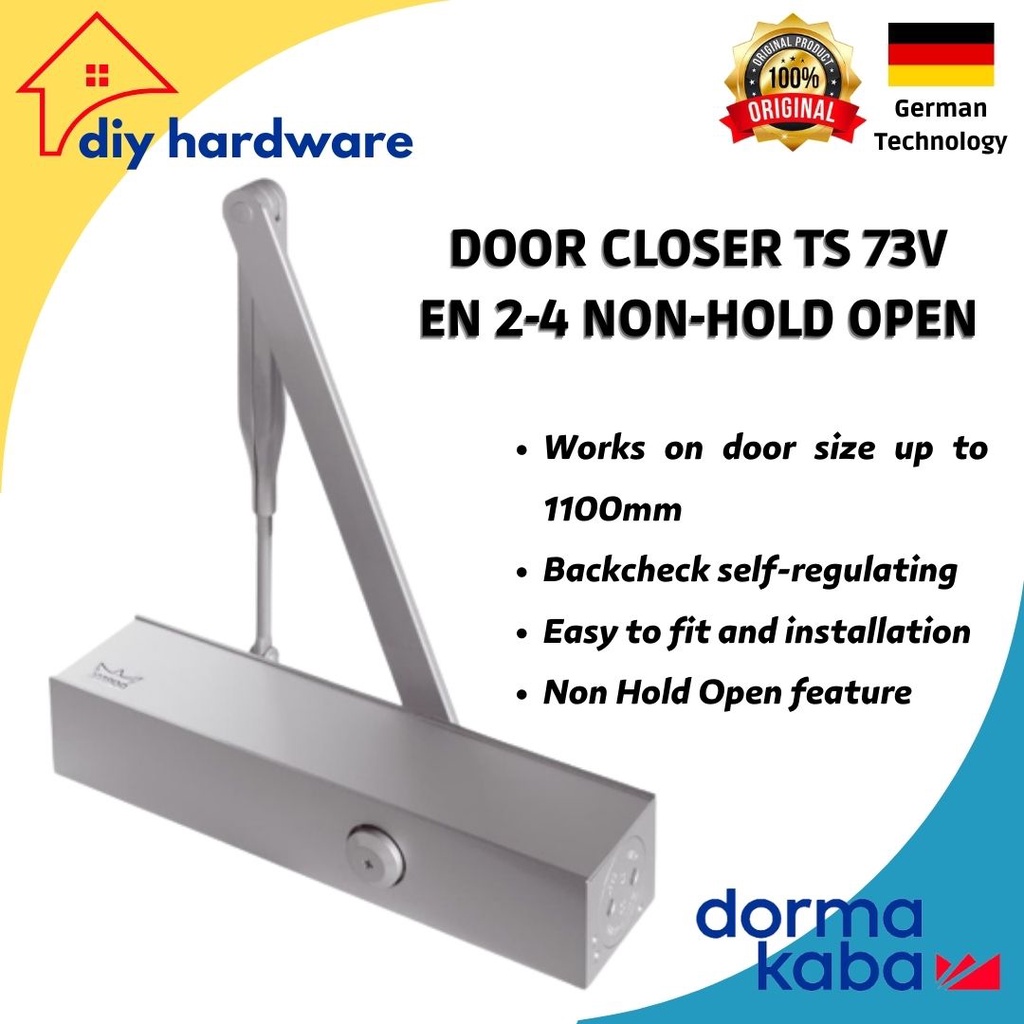 Jual Dorma TS73V EN2-4 NHO Dormakaba Door Closer TS 73V EN 2-4 Non Hold ...