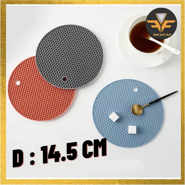 Jual Silicone Mat Tatakan Silikon Bulat Panci tahan panas Tatakan Panci ...