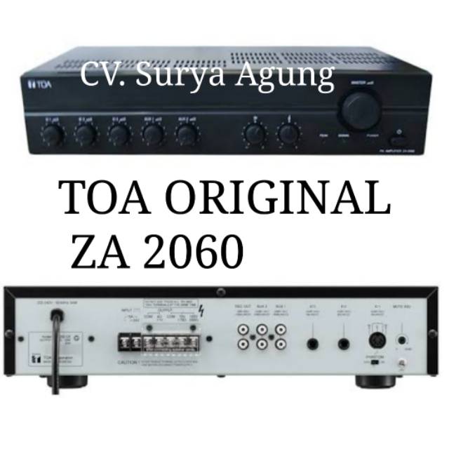 Jual ZA 2060 Amplifier TOA / AMPLI TOA / POWER TOA/ MIXER AMPLIFIER TOA | Shopee Indonesia