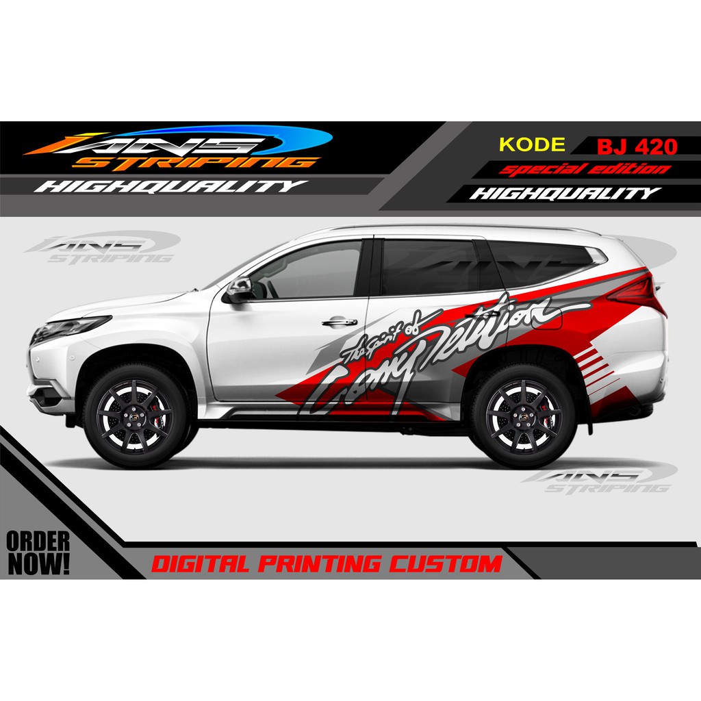 Jual DECAL STICKER MOBIL PAJERO , FORTUNER / STICKER MOBIL / STIKER ...