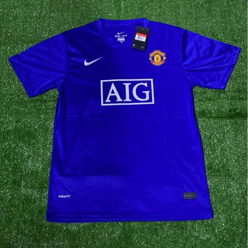 Jual Jersey retro MU__ emyuu away biru 08/09 2008/2009 | Shopee Indonesia
