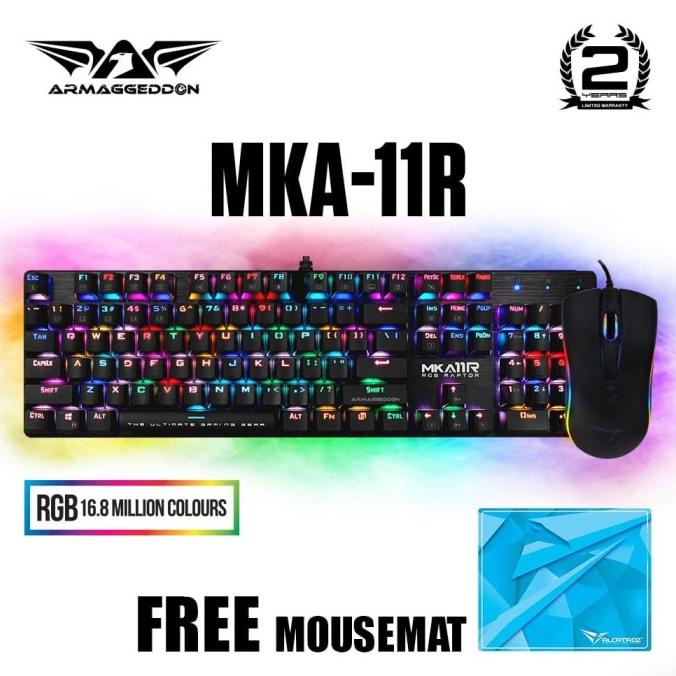 Jual Armaggeddon Mechanical Keyboard MKA-11R RGB Raptor [ Asic 9 ...