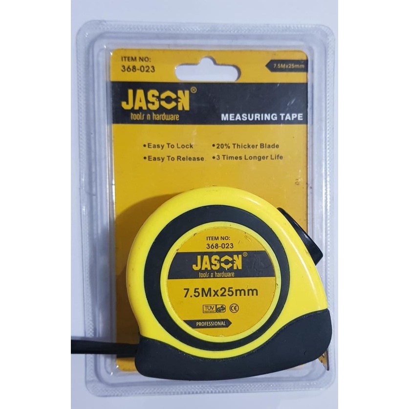 Jual METERAN AUTO STOP 7,5M X 25mm JASON/ SELF LOCKING MEASURING TAPE 7 ...