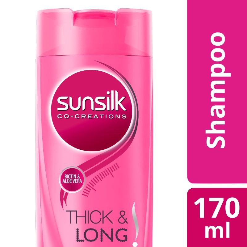 Jual Sunsilk Thick & Long Shampoo 170ml (Botol Pink) | Shopee Indonesia