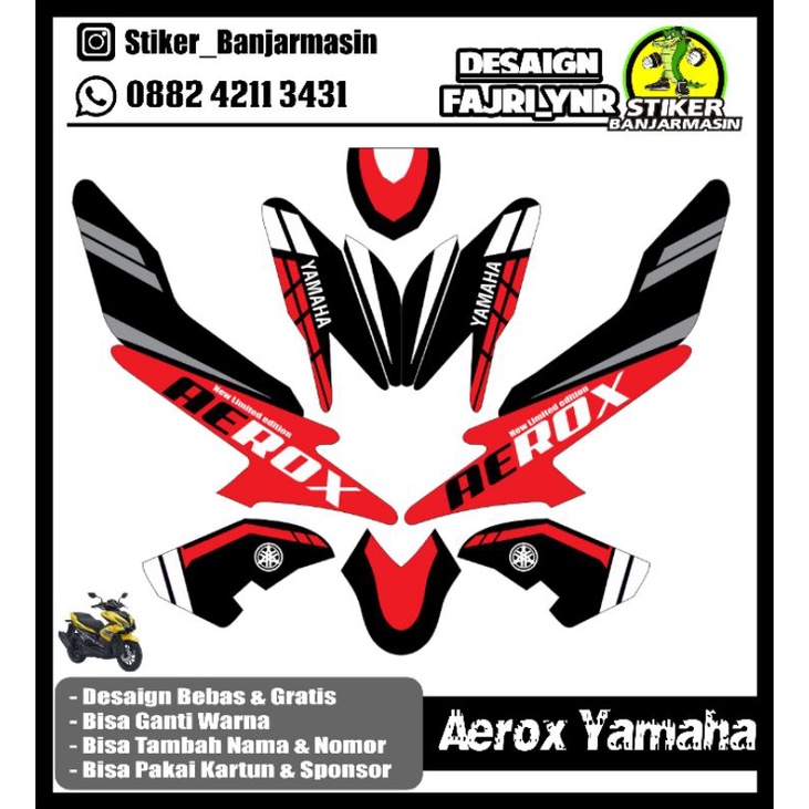 Jual DECAL / STRIPING / LES MOTOR AEROX ALL (MOTIF RACING , BALAP ...