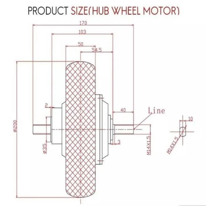 Jual spesial promo Motor Bldc 8 Inchi Hi Speed Rpm Hub Otopad Listrik ...