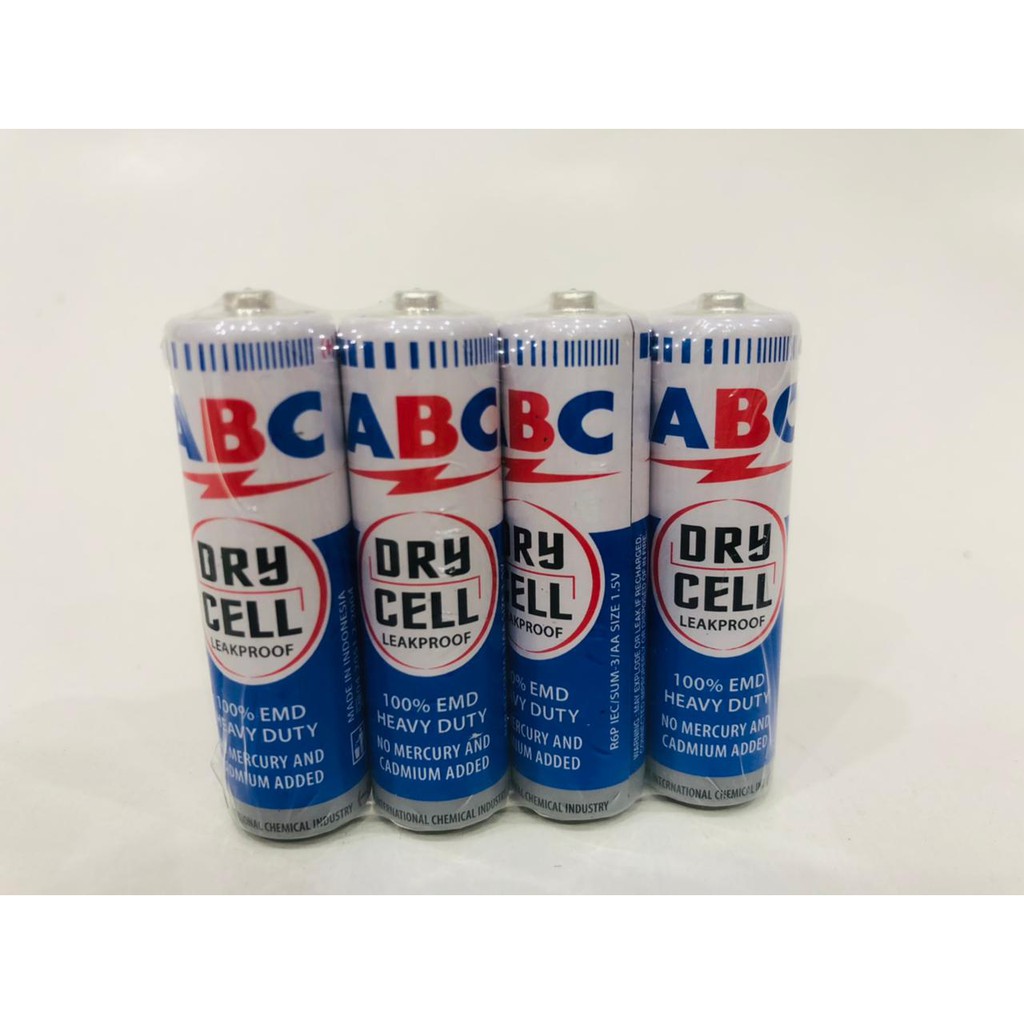 Jual Baterai ABC AA biru /batre AbC/ battery ABC AA Biru 4pcs/ ALKALINE ...