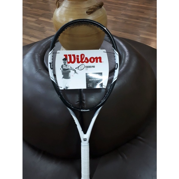 Jual Raket Tenis Wilson Federer Pro 105 Black White limited stok -jml ...