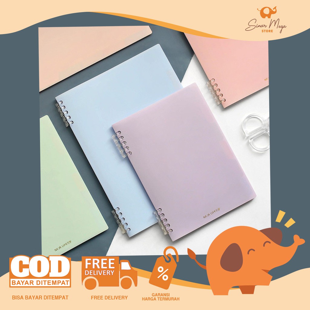 Jual Neja Life Pastel Slim File Binder Notebook A5 / Buku Binder ...