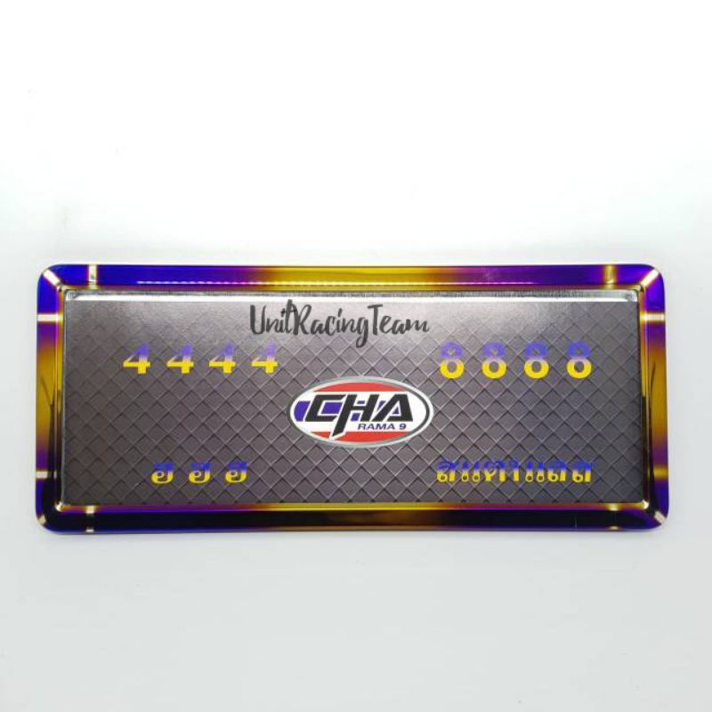 Jual PLAT NOMOR MOTOR BINGKAI PLAT TWOTONE CHA RACING THAILAND HARGA ...