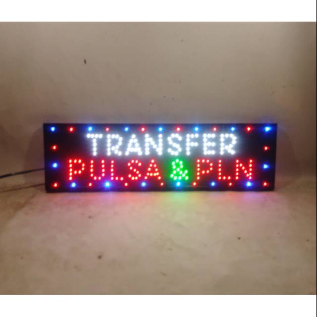 Jual Tulisan lampu papan led sign transfer Pulsa pln new | Shopee Indonesia