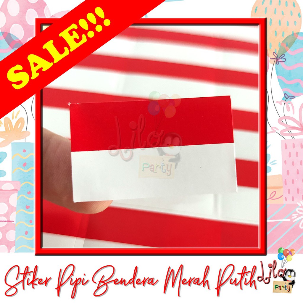Jual Sticker Merah Putih / Stiker Pipi Bendera HUT RI Dirgahayu ...