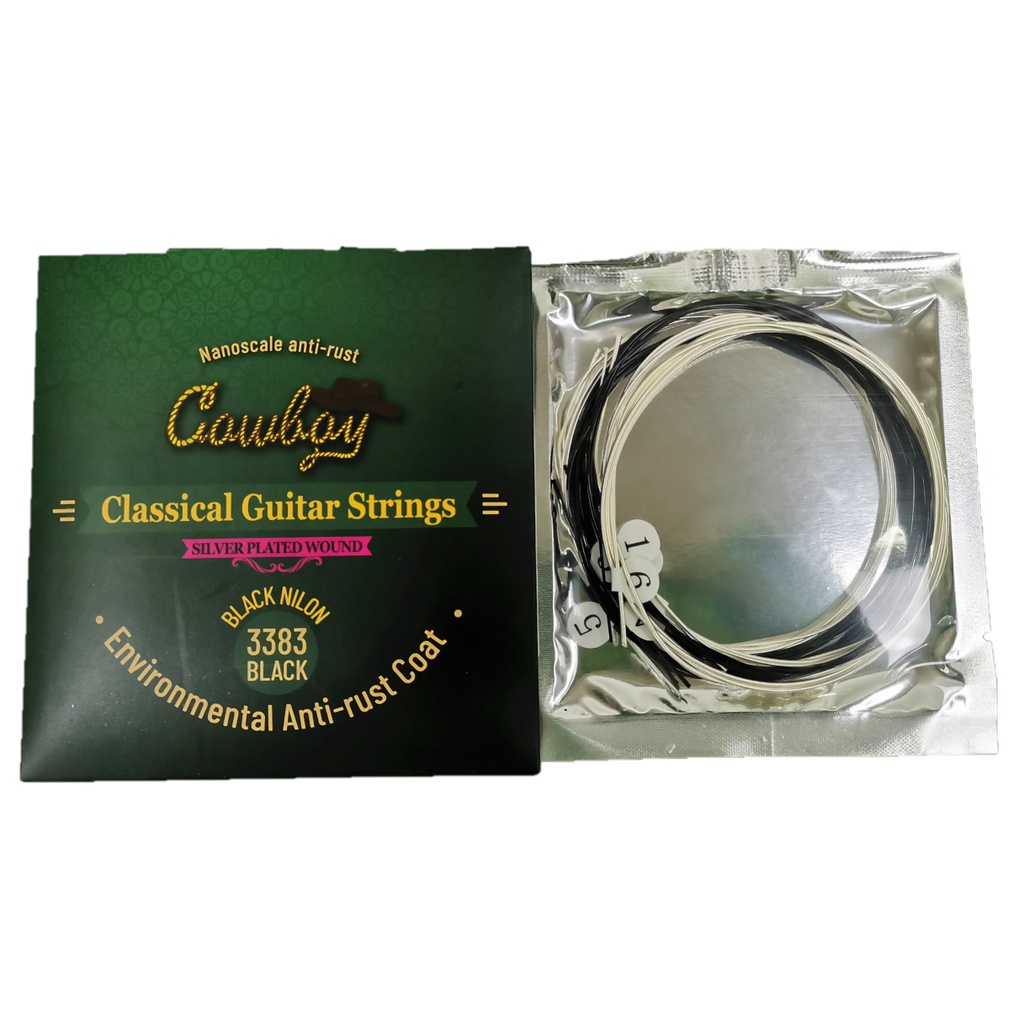 Jual Cowboy Senar Cowboy klasik gitar 3383 black 028-043 senar ...