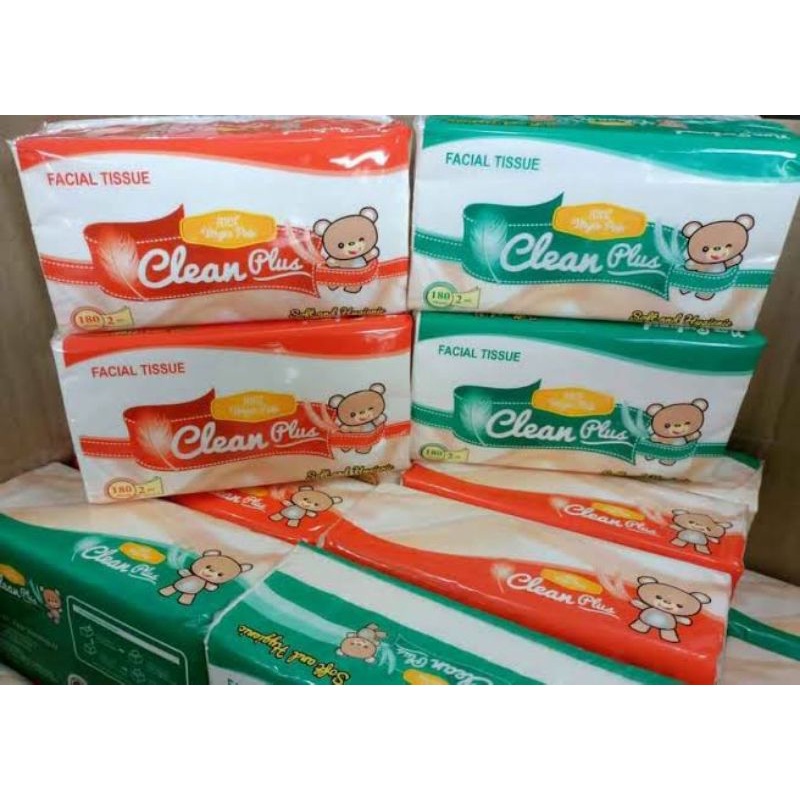Jual tisu clean plus 180 sheet tisue clean plus 180 sheet | Shopee ...