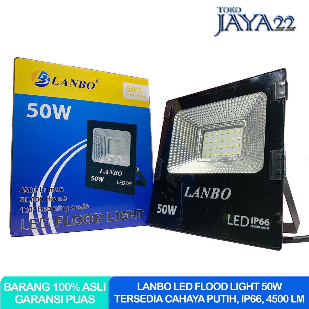 Jual Lampu Sorot Led 50w 50 watt led tembak floodlight led outdoor - Lanbo | Shopee Indonesia