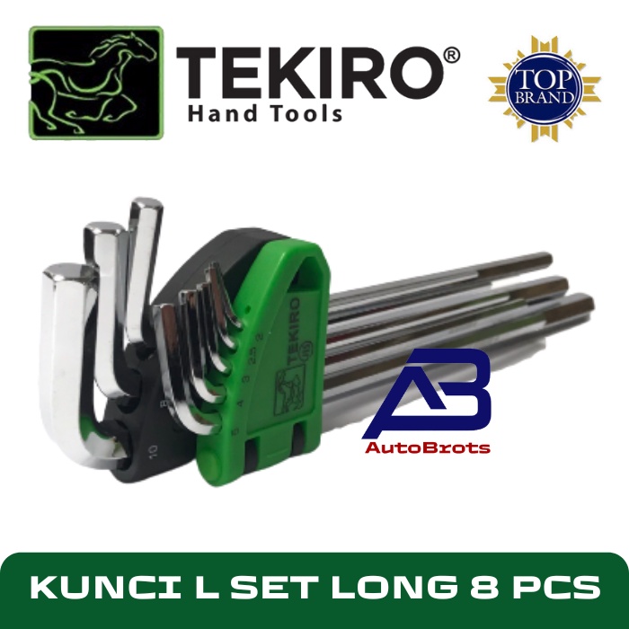 Jual TEKIRO Kunci L Set Panjang (2-10mm)/ HexKey Set Long 8pcs | Shopee ...