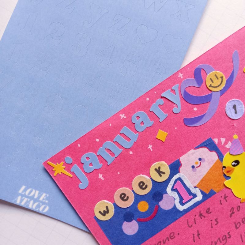 Jual Stiker Alfabet Huruf Angka Pastel Dekorasi Jurnal Polaroid ...