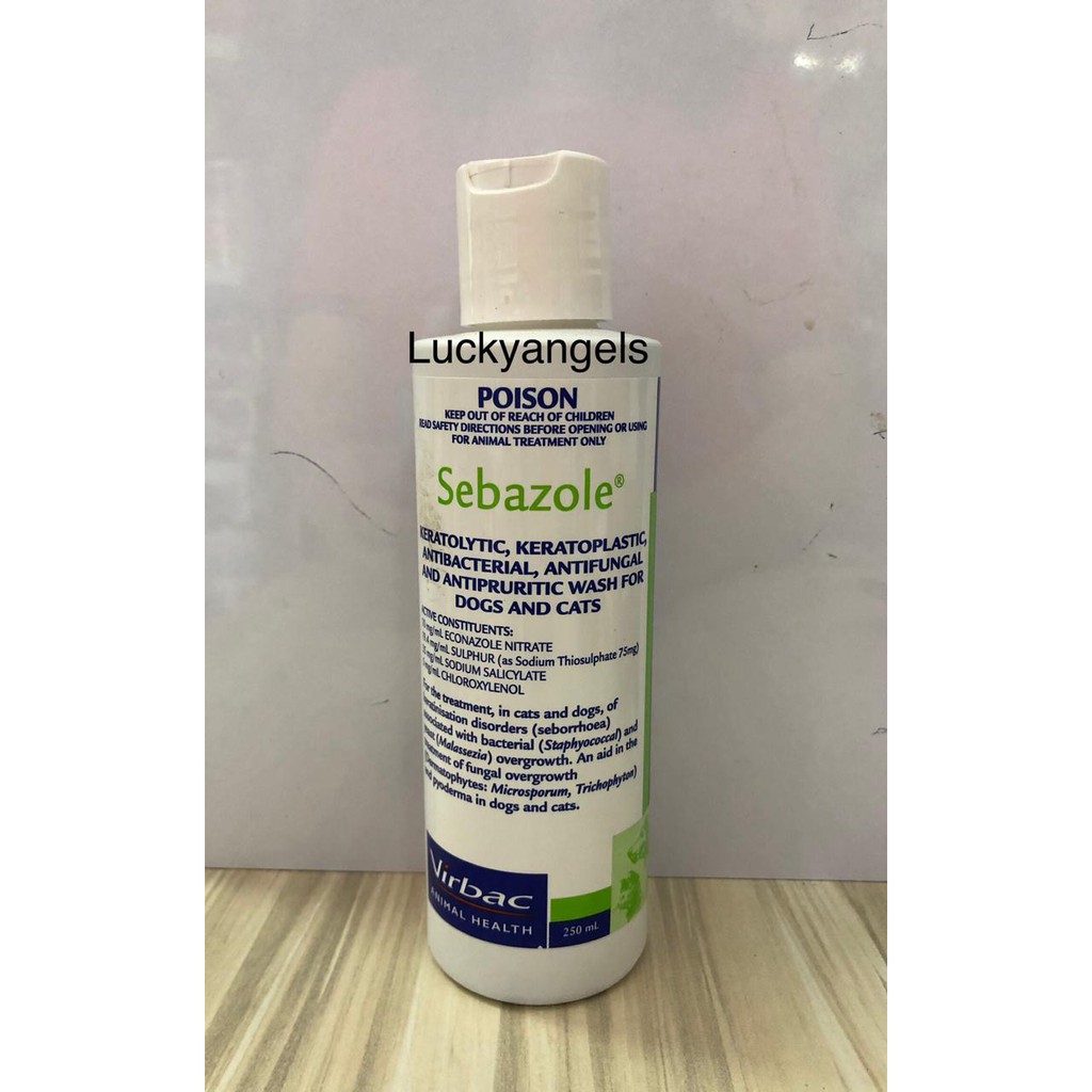 Jual virbac sebazole shampoo obat mandi sakit kulit anjing kucing 250ml ...