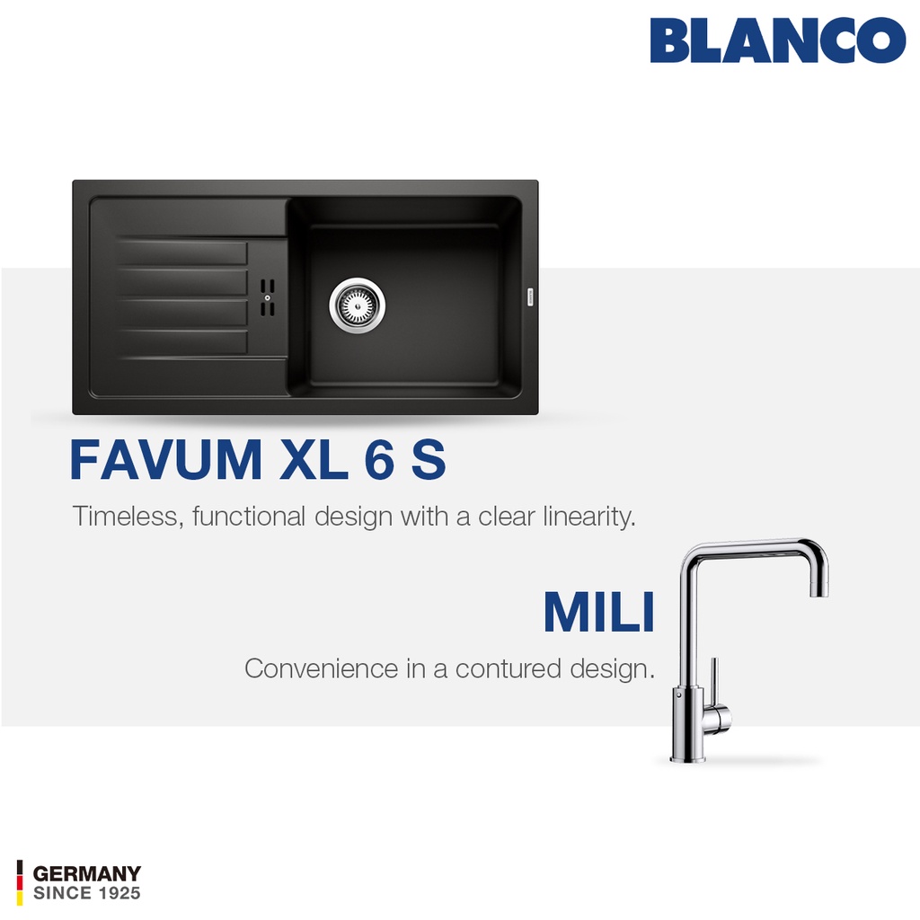 Jual BLANCO Favum XL 6S Silgranit Kitchen Sink + Blanco Mili Chrome ...