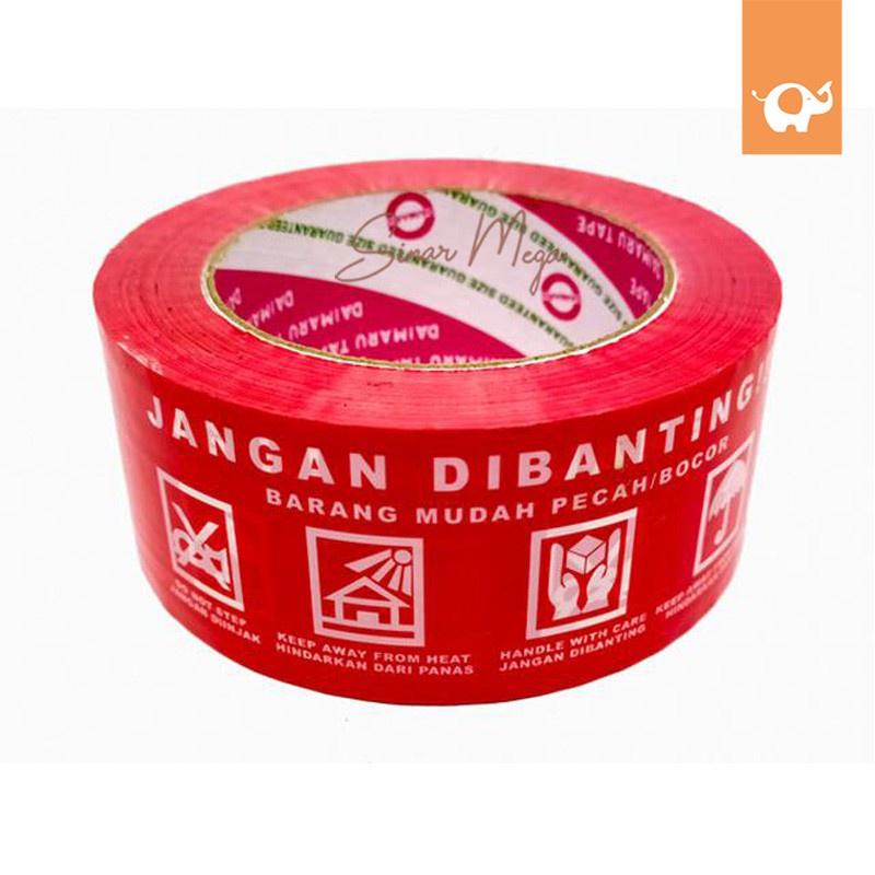 Jual Daimaru Lakban "JANGAN DIBANTING"/ Solasi Merah Besar | Shopee ...