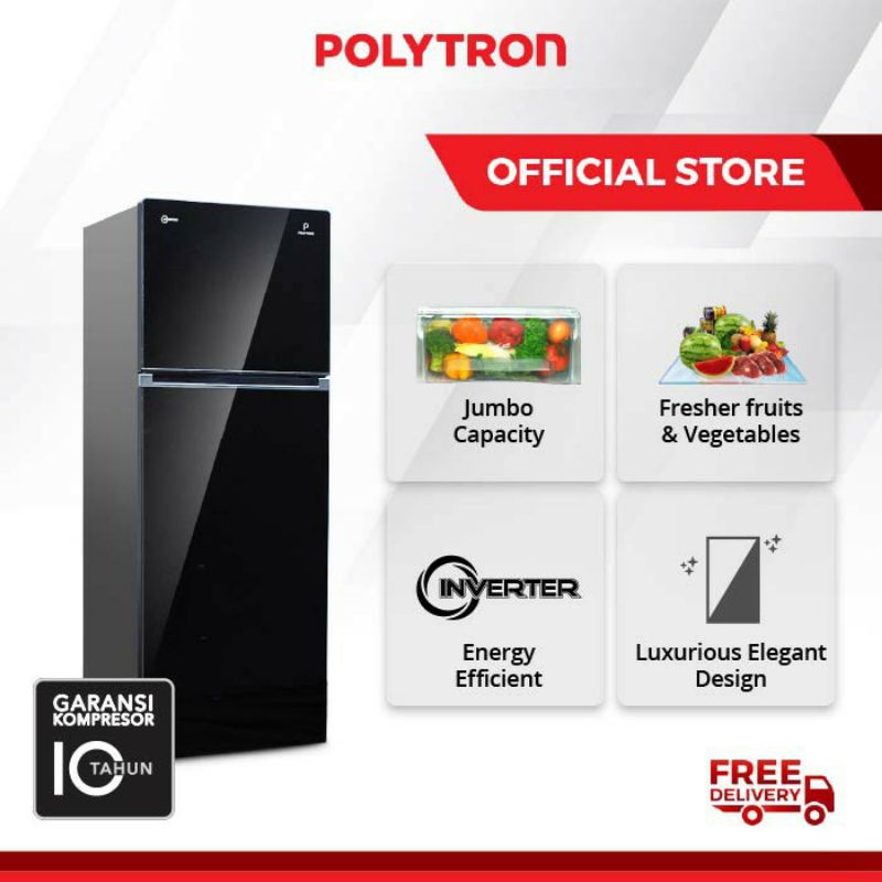 Jual Kulkas Polytron INVERTER Belleza Jumbo 260 Liter PRW 29VX | Shopee ...
