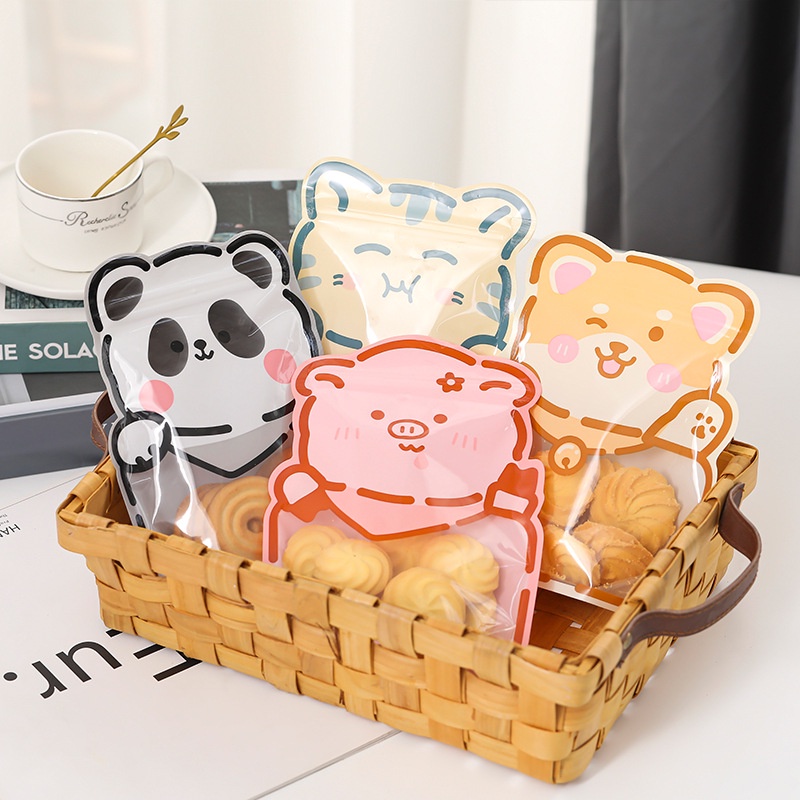 Jual 5 pcs - Plastik cookies animal lucu ziplock | packaging lucu 16 x ...