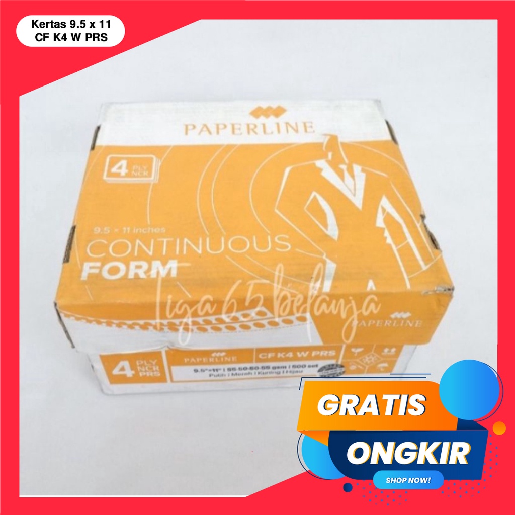 Jual Continuous Form 4 Ply / Kertas Komputer Paperline 9.5 X 11 Cf K4 W ...