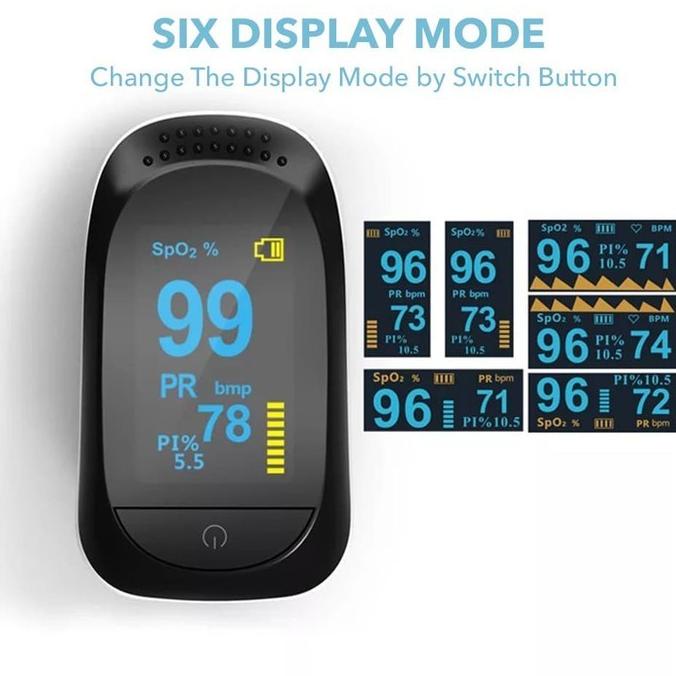 Jual Mixio A2 Fingertip Pulse Oximeter Sp02 Saturation Monitor Hd Oled ...