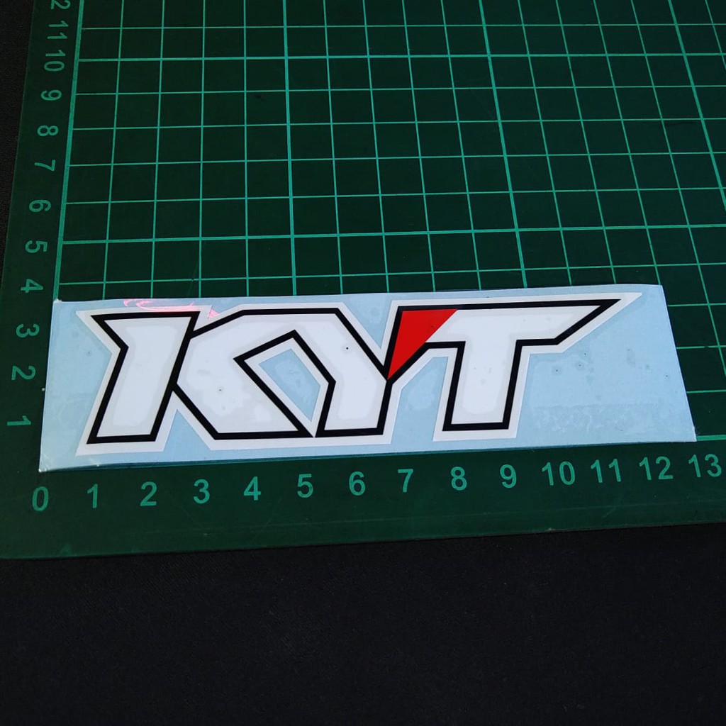 Jual Cutting Sticker KYT Putih outline 12cm | Shopee Indonesia