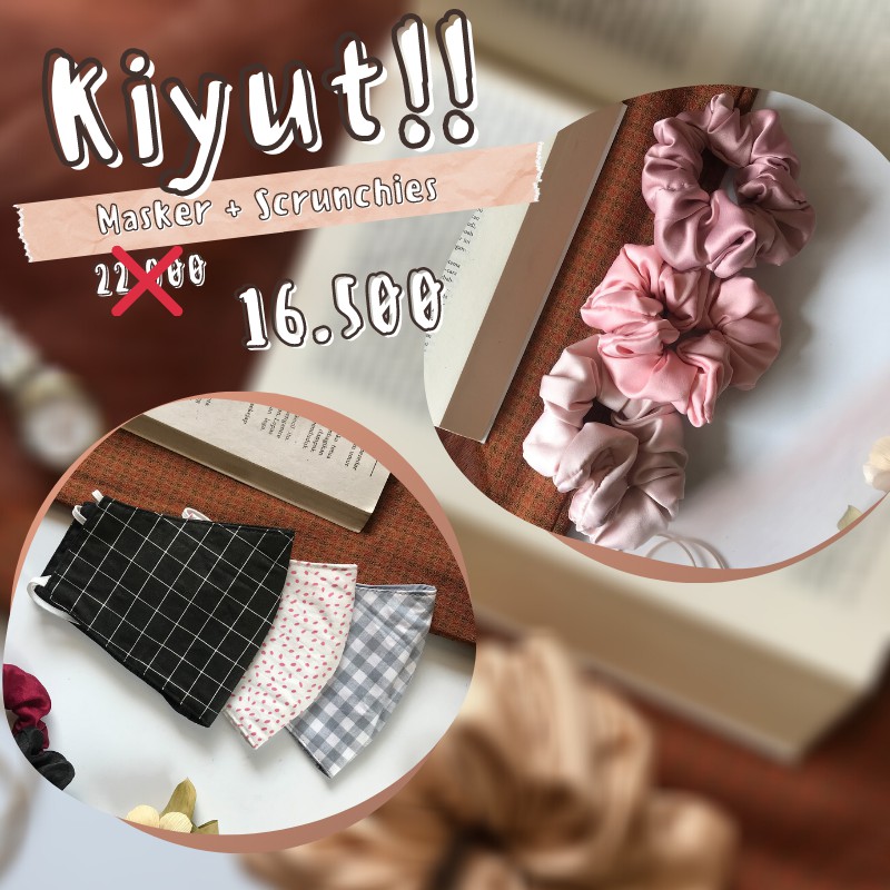 Jual PAKET KIYUT (scrunchies + masker) | Shopee Indonesia