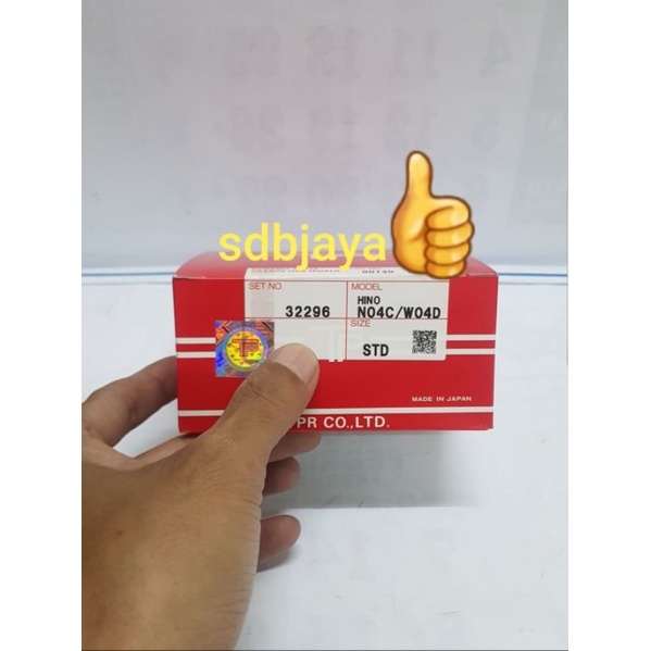 Jual ring seher piston std hino dutro dyna saurus 130ht ht130 130 110st 110 100% Asli TP JAPAN ...