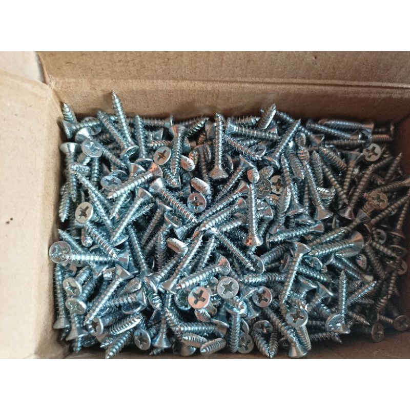 Jual skrup/screw self tapping ukuran m6 panjang 2 cm dan 2,5cm per 100pcs | Shopee Indonesia