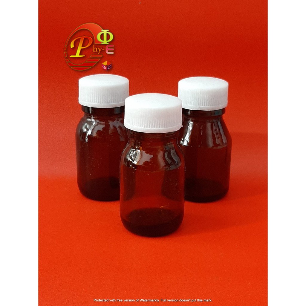 Jual Botol Sirup 30ml / Botol Sirup Coklat 30ml / Botol Sirup Kaca Amber Coklat 30ml / Botol ...