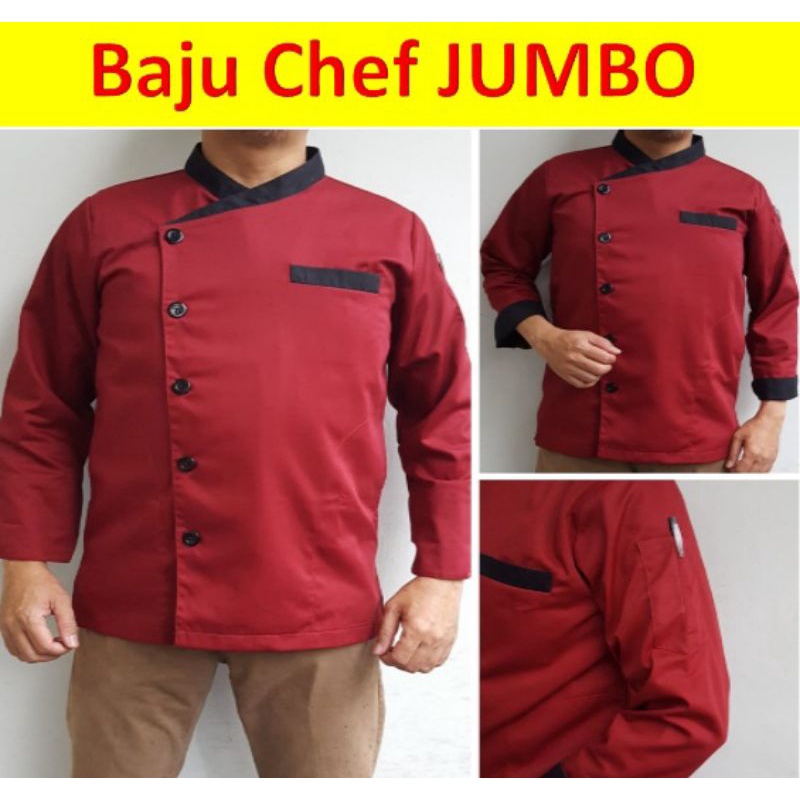 Jual Baju Chef JUMBO Chef Jacket ukuran Besar#3 | Shopee Indonesia