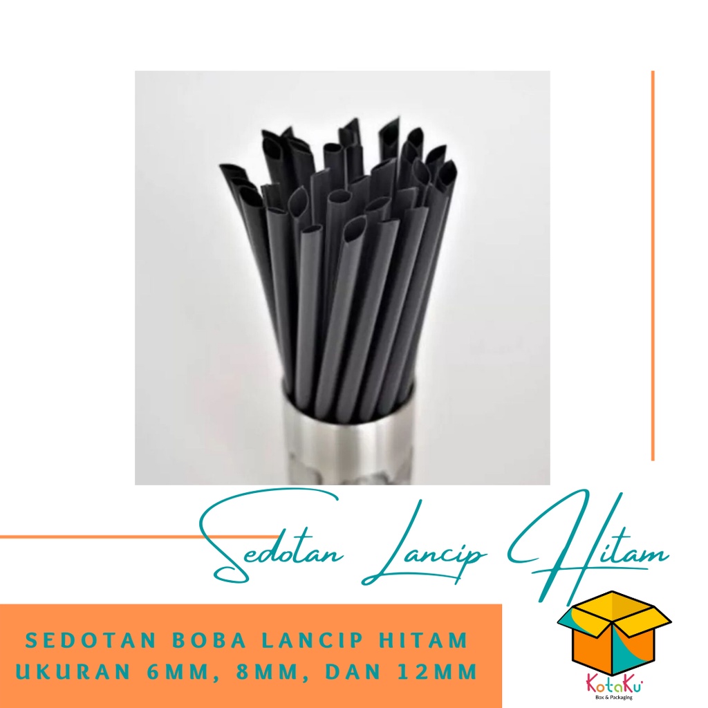 Jual Sedotan Boba Straw Buble Wriping Hitam 8mm(Golden Straw) | Shopee ...