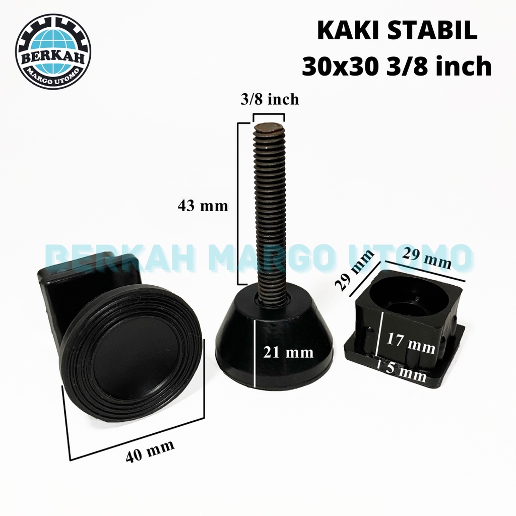 Jual Adjuster Kaki Stabil 3/8" inch D40 Panjang Baut 43 mm dan Plastik ...