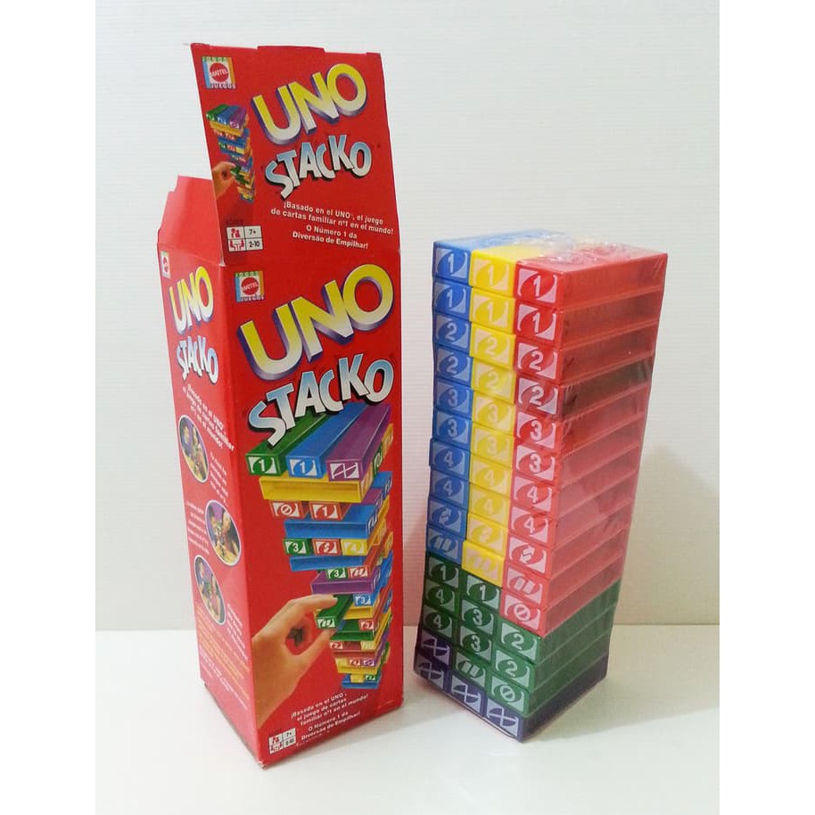 Jual UNO STACKO game ( balok susun, mainan edukati anak, edukasi ...