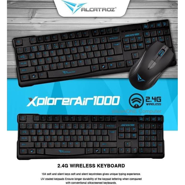 Jual ALCATROZ XPLORER AIR 1000 KEYBOARD + MOUSE WIRELESS | Shopee Indonesia