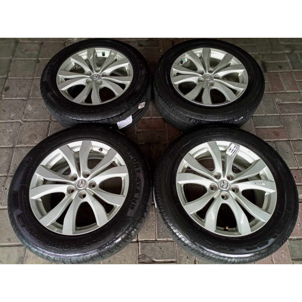 Jual VELG MOBIL SEKEN STANDAR MAZDA CX7 R18X7,5 5X114 SILVER + BS(2) 235 60 R18(70%)BRC 4 VELG ...