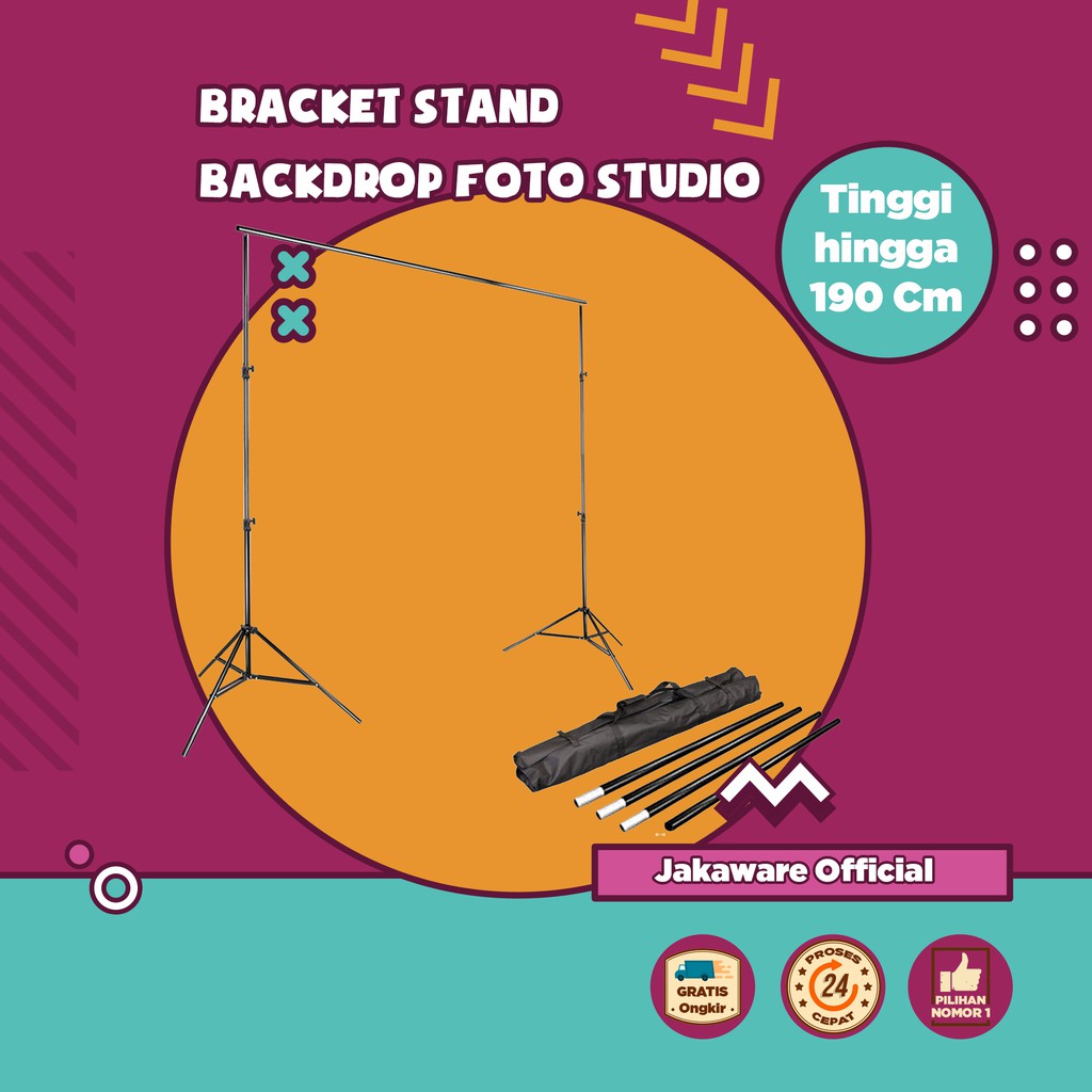 Jual BRACKET STAND BACKGROUND BACKDROP 190 X 300 CM STAN PENYANGGA ...