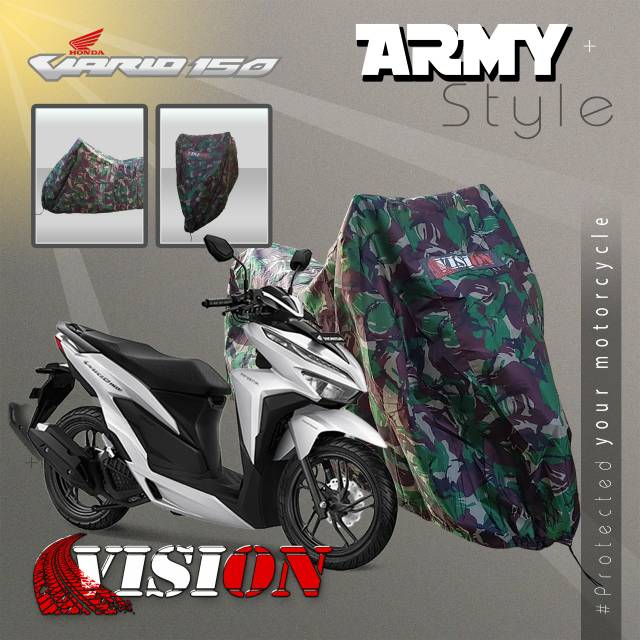 Jual Sarung motor Cover motor army/loreng anti air vario 150 waterproof ...