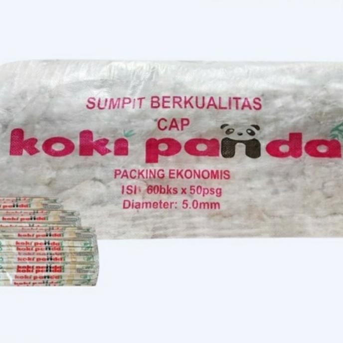 Jual :0:0:0] Sumpit KOKI PANDA - Sumpit Bambu / Kayu - 1 BAL 60 Pack ...