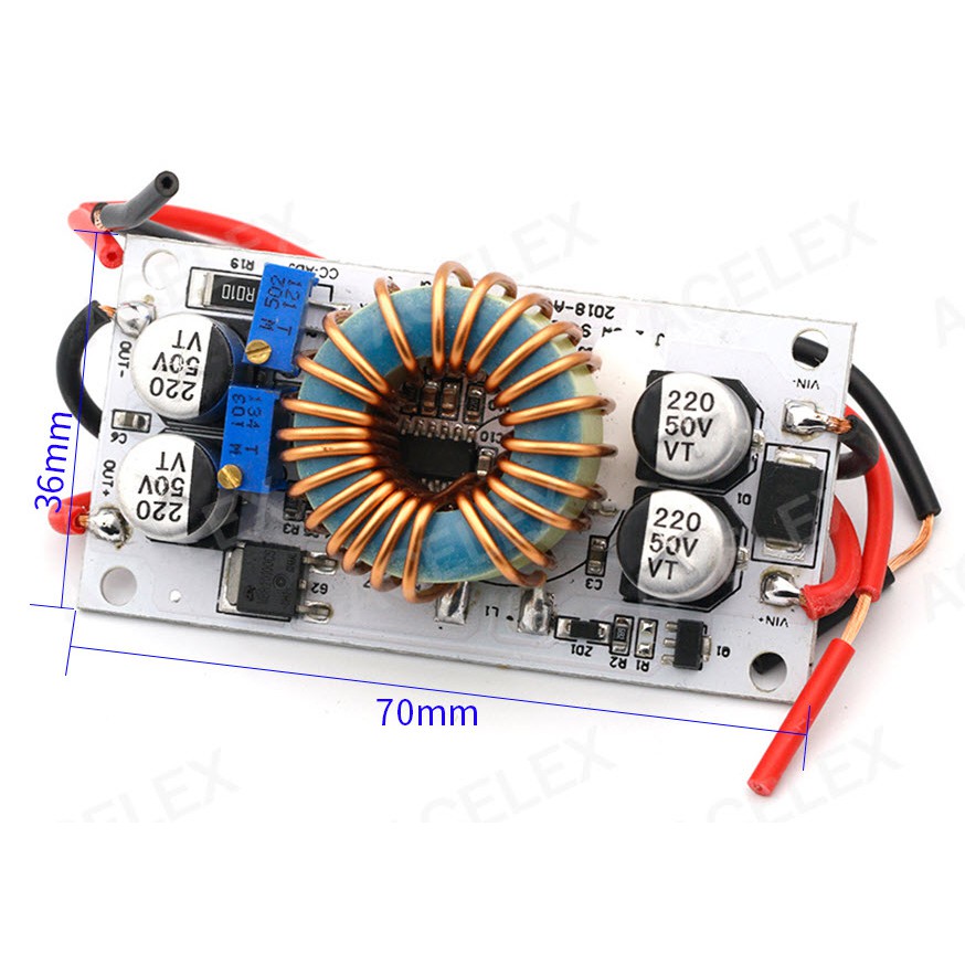 Jual Step Up DC 10A 250W (8.5-48V to 10-50V) Boost Converter (Ada ...