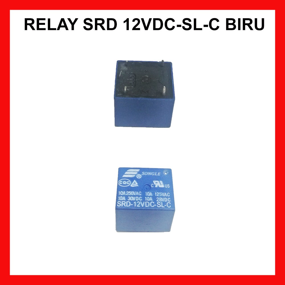 Jual Relay SRD 12VDC-SL-C Biru / Relay Biru Kaki 5 12 VDC SR JPN ...
