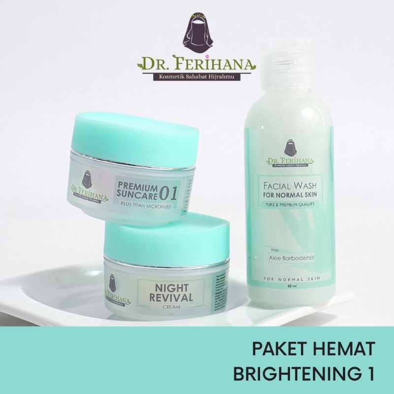 Jual Paket Brightening & Glowing 1 dr Ferihana | Sarasdrferihanacosmetics | Shopee Indonesia