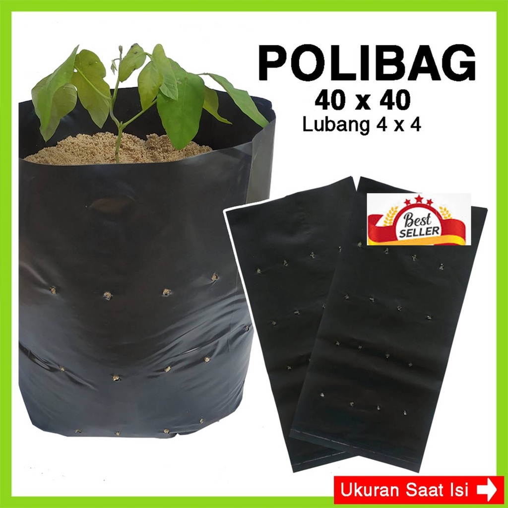Jual Polybag 40x40 isi 10 polibag poly bag pot kantong semai benih ...