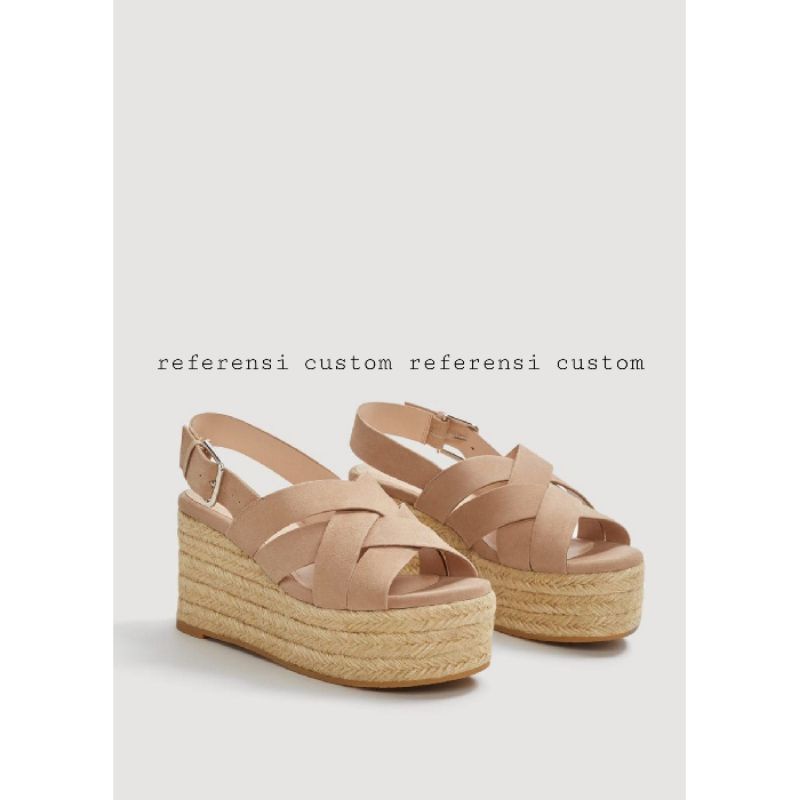 Jual Sandal Wedges Ukuran Besar Wedges Knip Big Size Wedges 41 42 42 44 ...